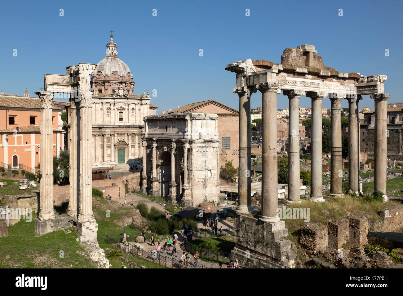 View of the Roman Forum in Rome Italy Stock Photo - Alamy