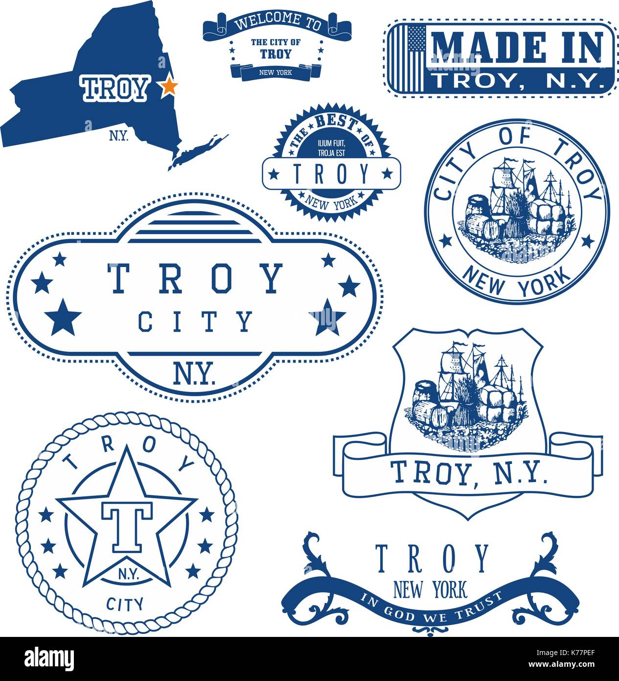 Map of troy Stock Vector Images - Alamy
