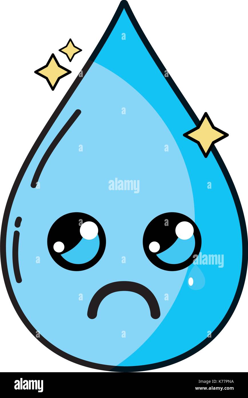 kawaii cute crying water drop Stock Vector Image & Art - Alamy