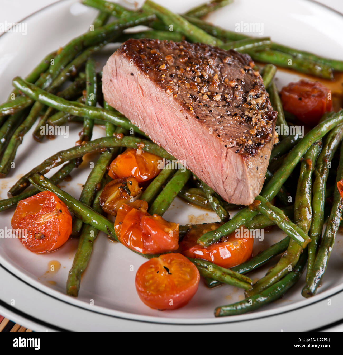Grilled Beef Steak with vegetables Stock Photo - Alamy