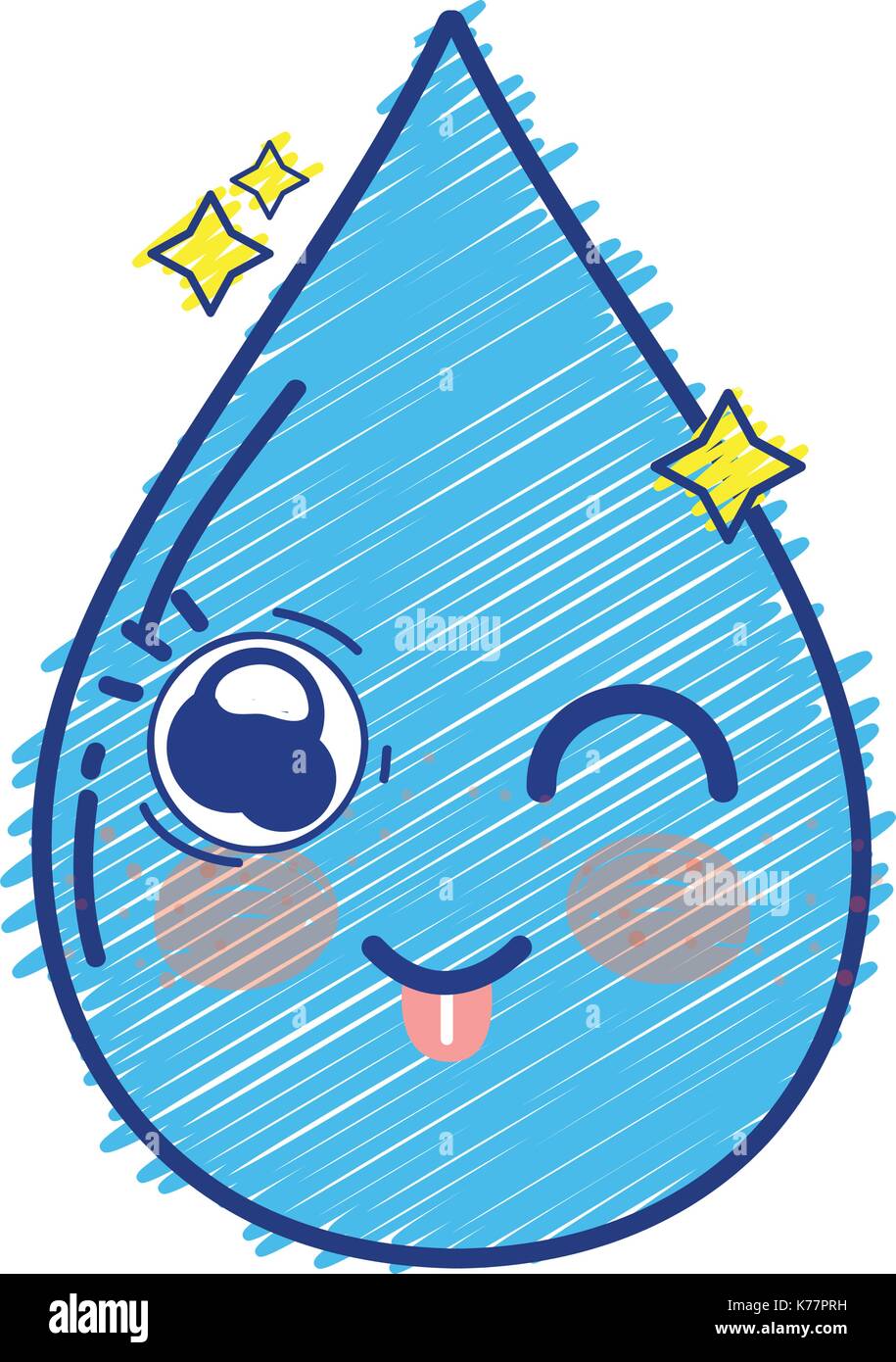 kawaii cute funny water drop Stock Vector Image & Art - Alamy