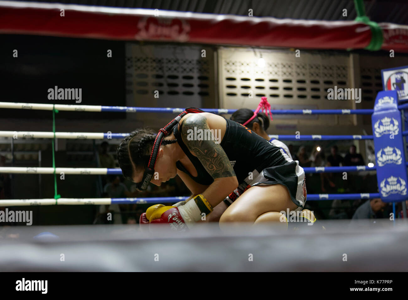 Muay thai boxing event in stadium, Thailand Stock Photo - Alamy