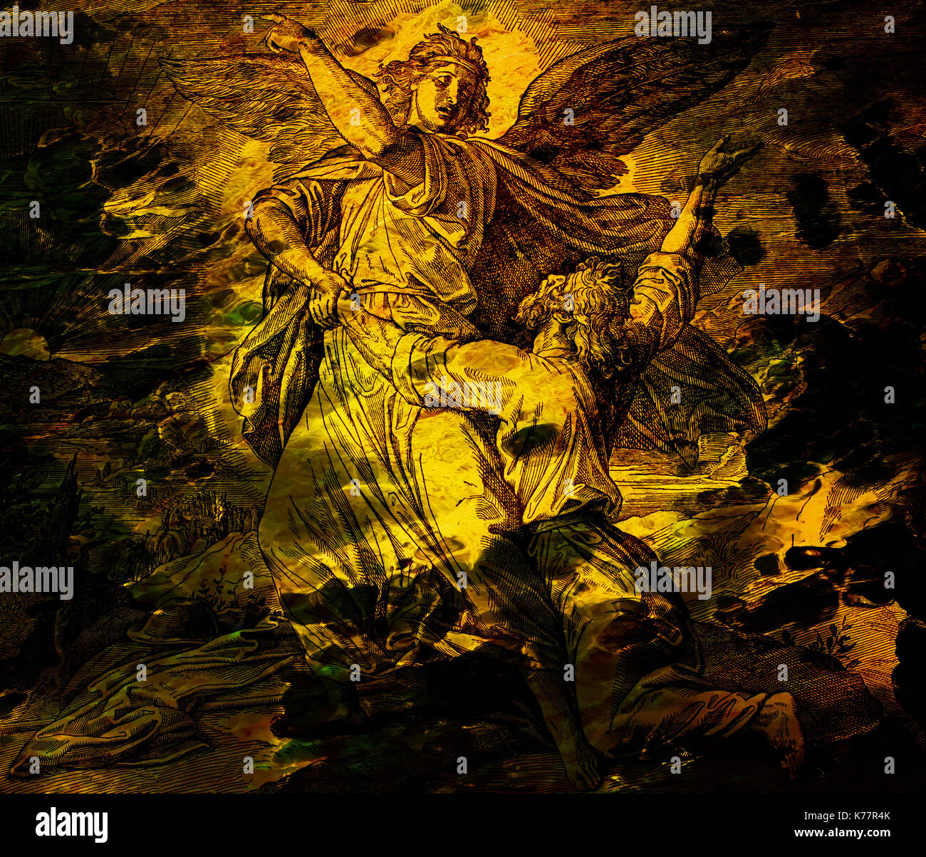 Jacob Wrestling With The Angel Stock Photos & Jacob Wrestling With The ...