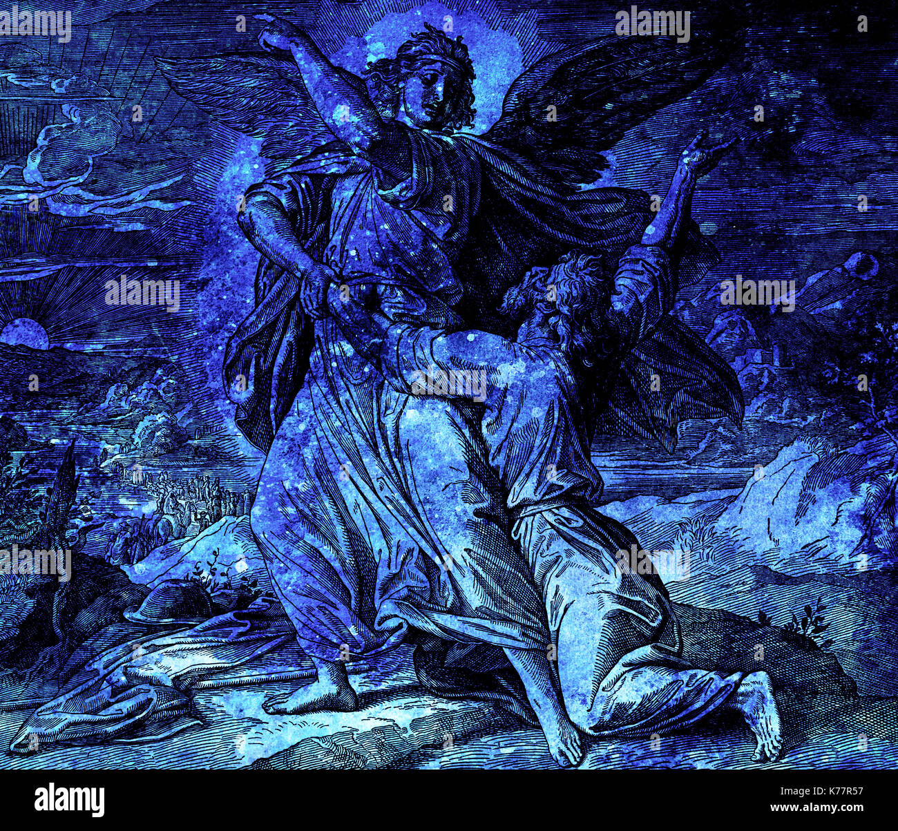 Fight of jacob with the angel hi-res stock photography and images - Alamy
