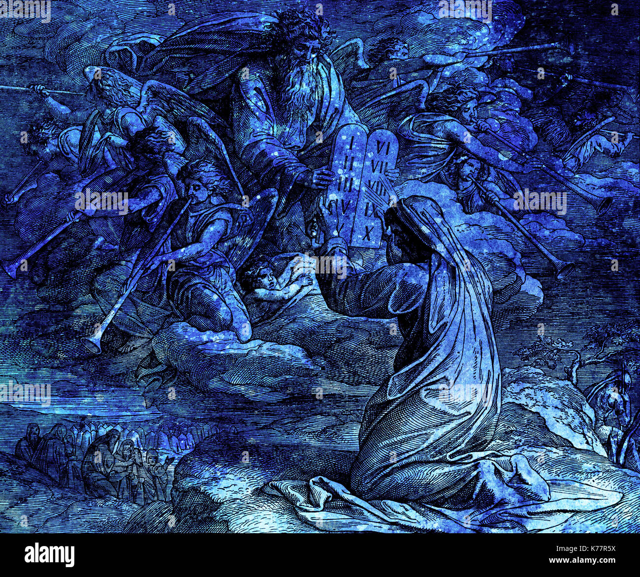 Moses receiving the ten commandments hi-res stock photography and ...