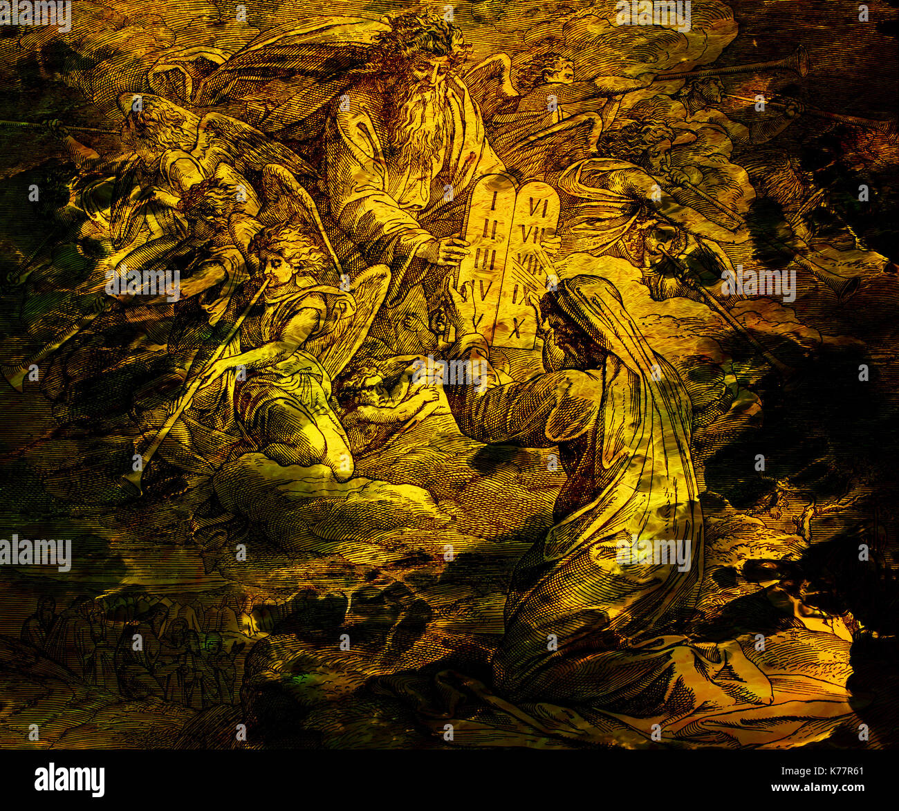 Moses receiving the ten commandments hi-res stock photography and ...