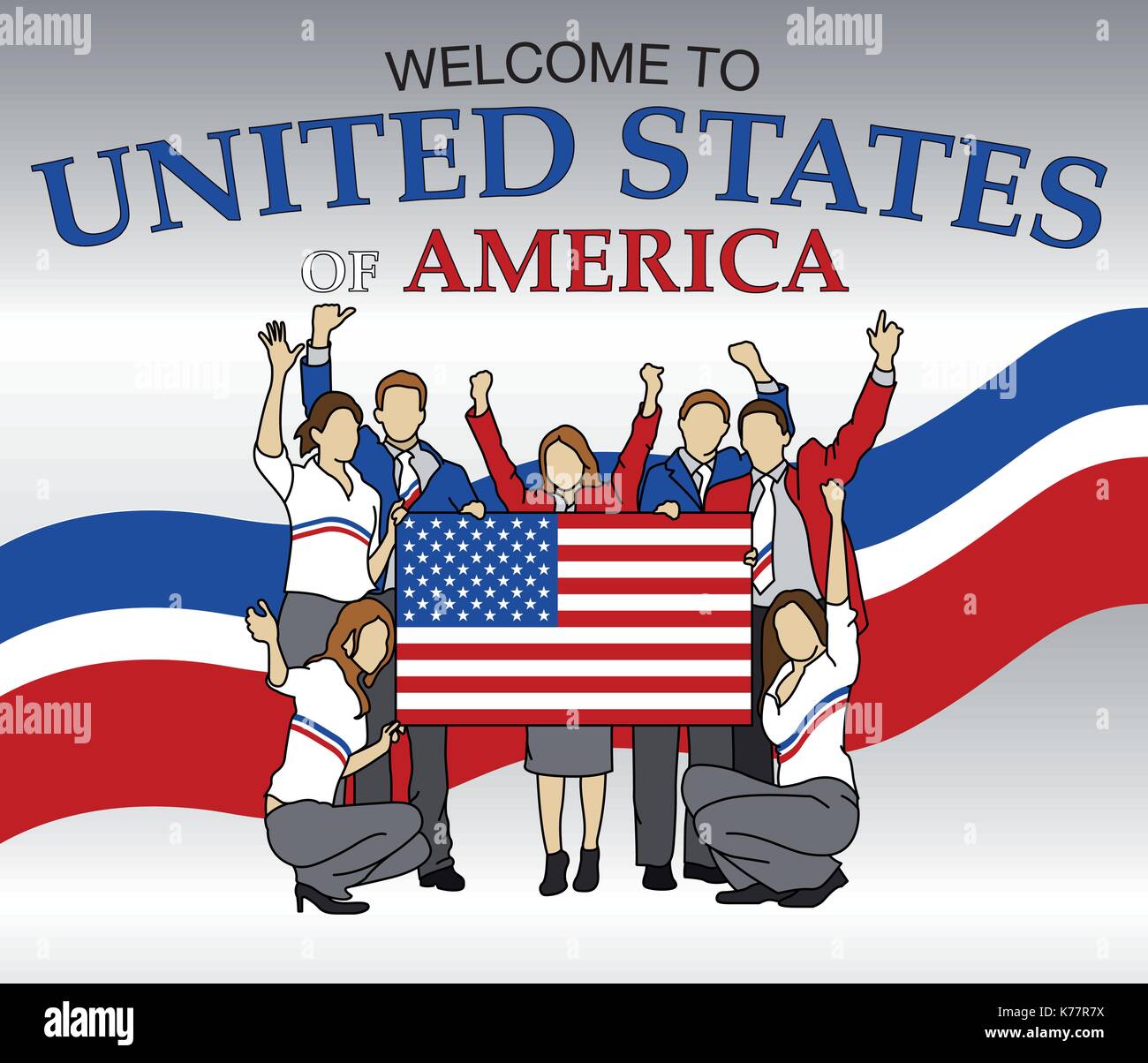 Usa flag silhouette waving in High Resolution Stock Photography and ...