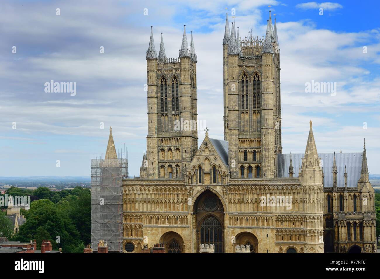 Lincoln Cathedral from castle walls Stock Photo - Alamy