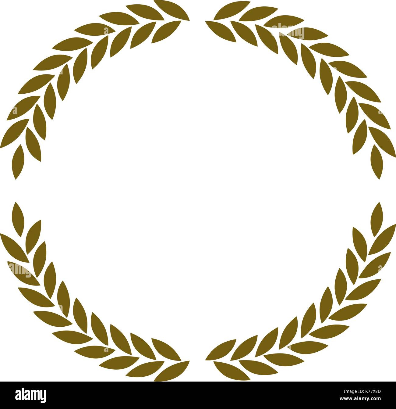 arch of leaves in set double on white background Stock Vector Image ...