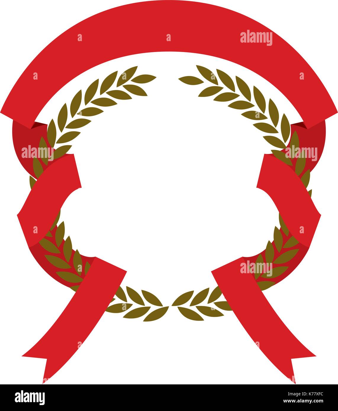 golden olive branches and red ribbon interlace Stock Vector Image & Art ...