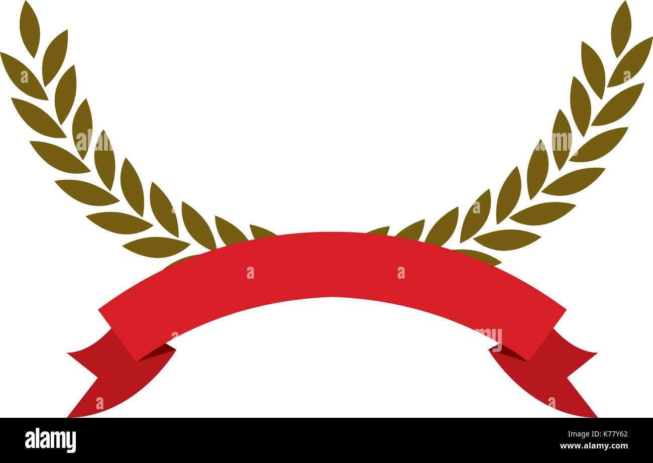 olive arch in golden color and red ribbon on bottom Stock Vector Image ...