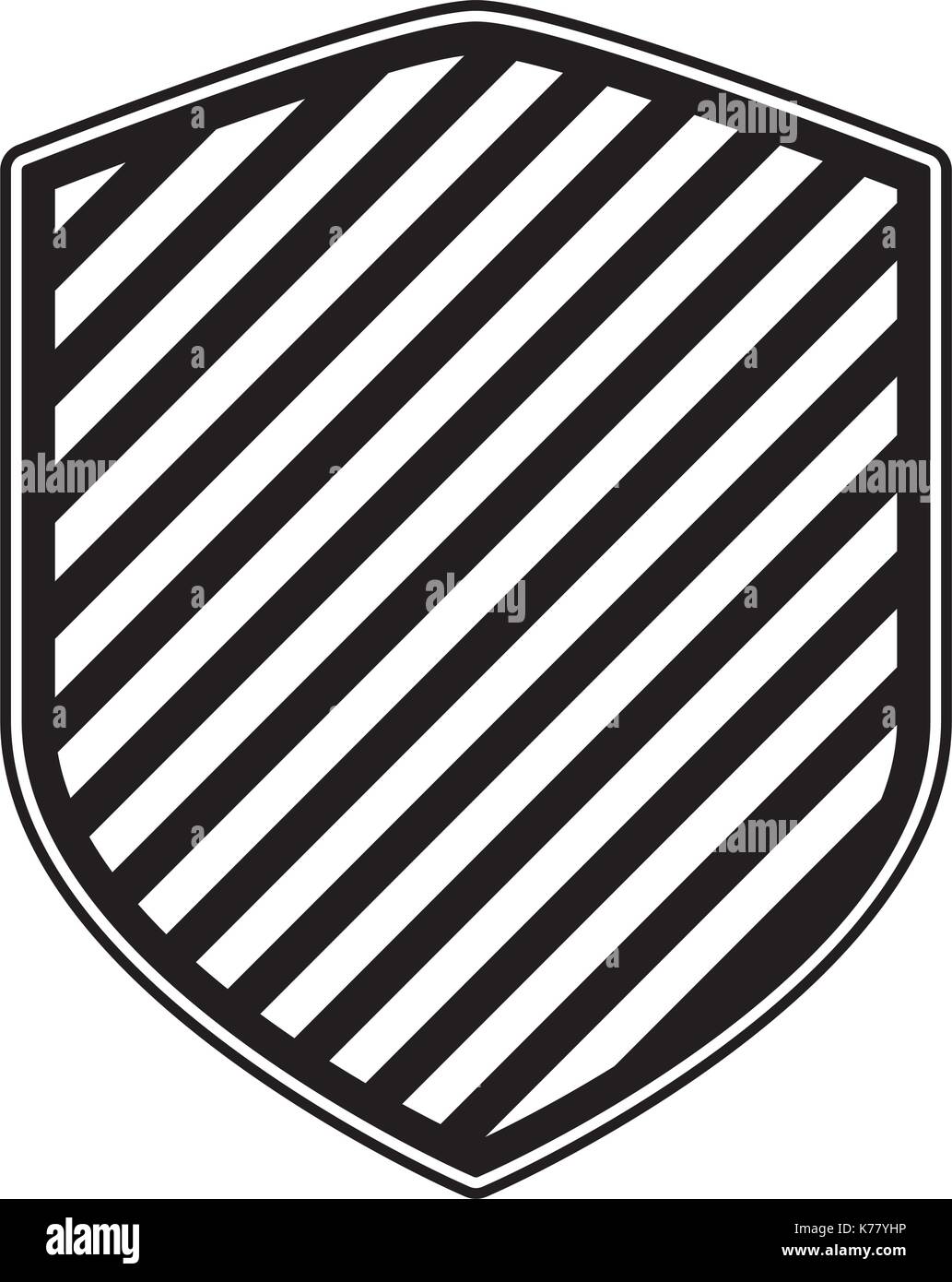 shield in monochrome and stripe design Stock Vector Image & Art - Alamy