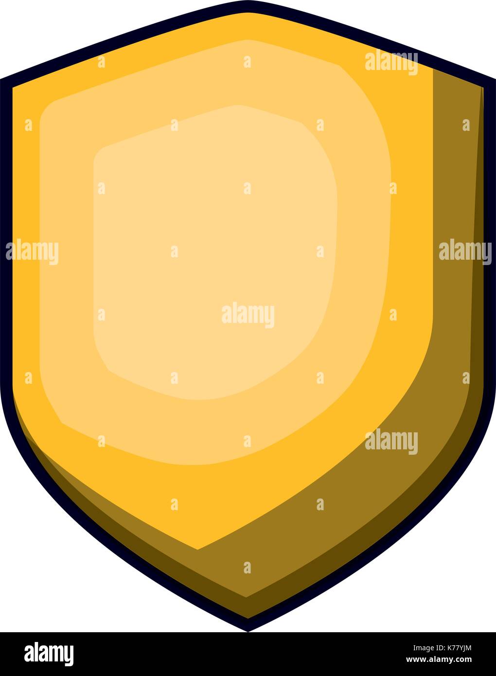 shield in yellow color with brightness Stock Vector Image & Art - Alamy