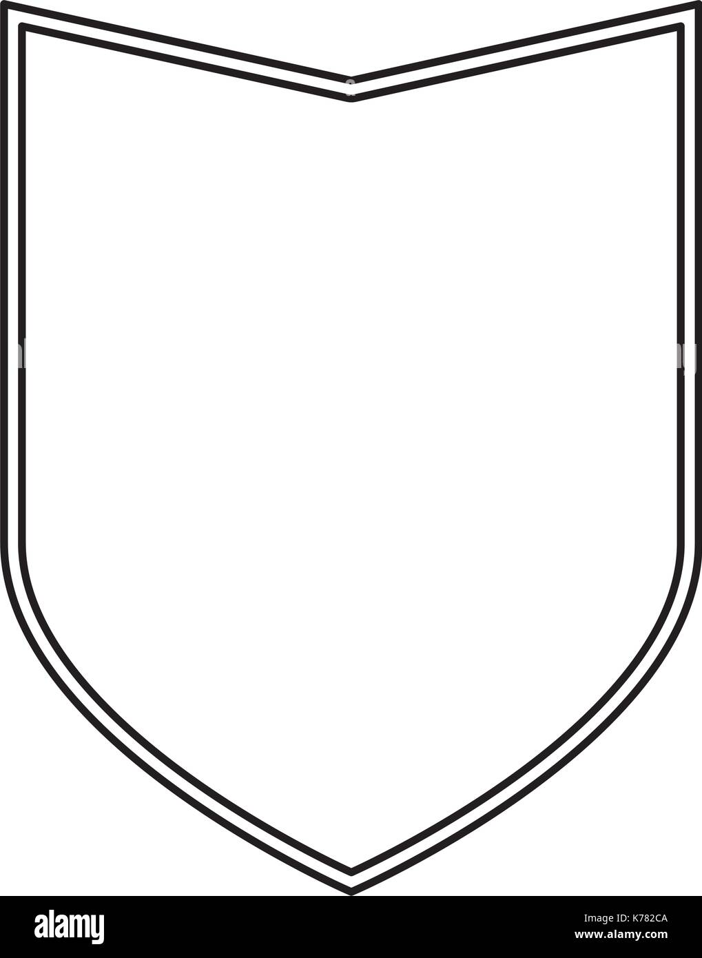 shield black silhouette and double contour Stock Vector Image & Art - Alamy