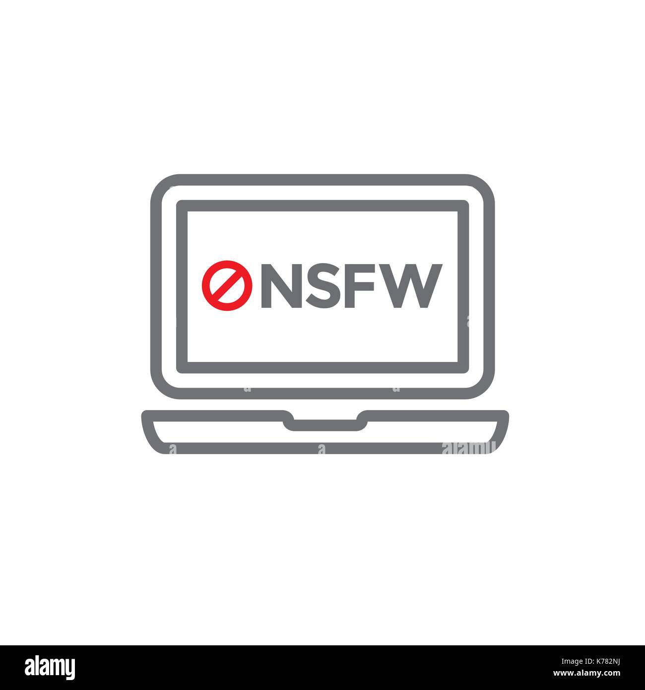 NSFW icon -- Not Safe For Work Anagram icon Stock Vector Image & Art ...