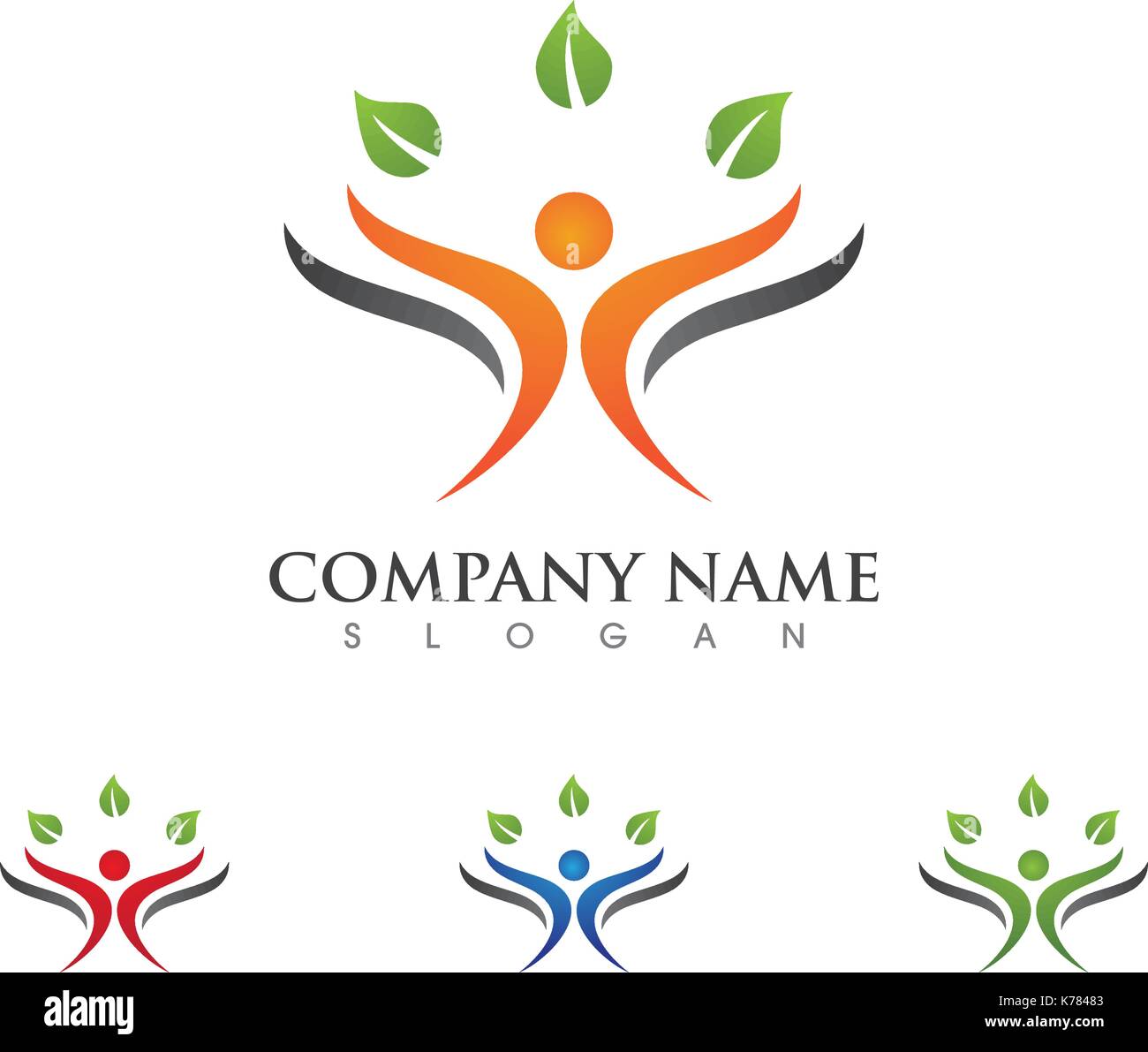 Human character logo sign Health care logo sign Stock Vector Image ...