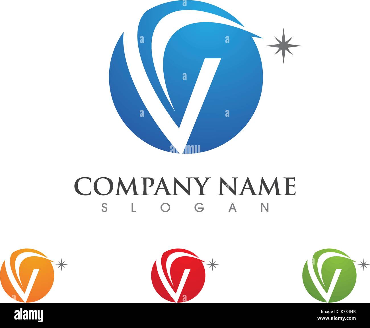 V Letter Logo Template vector icon illustration Stock Vector Image ...