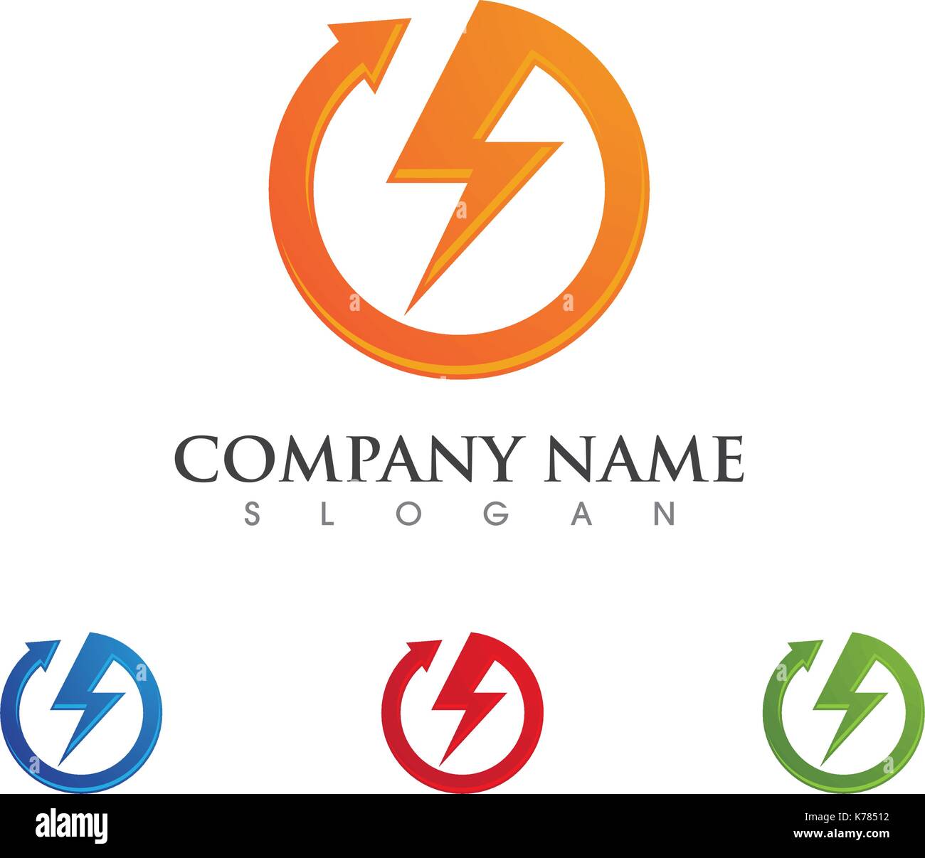 Lightning Logo Template vector icon illustration design Stock Vector ...