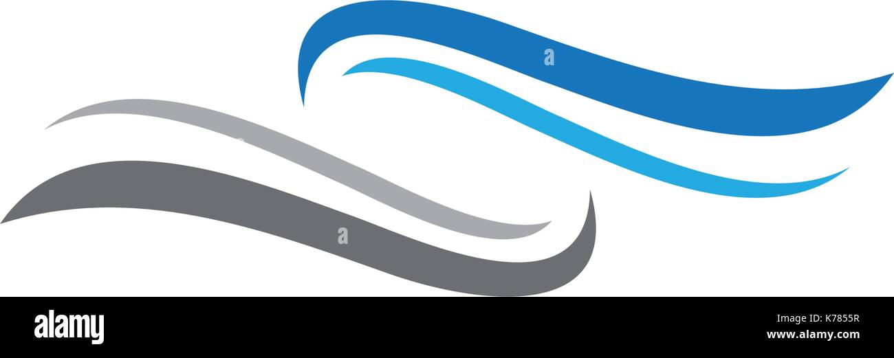 S letter wave Logo Template vector illustration Stock Vector Image ...