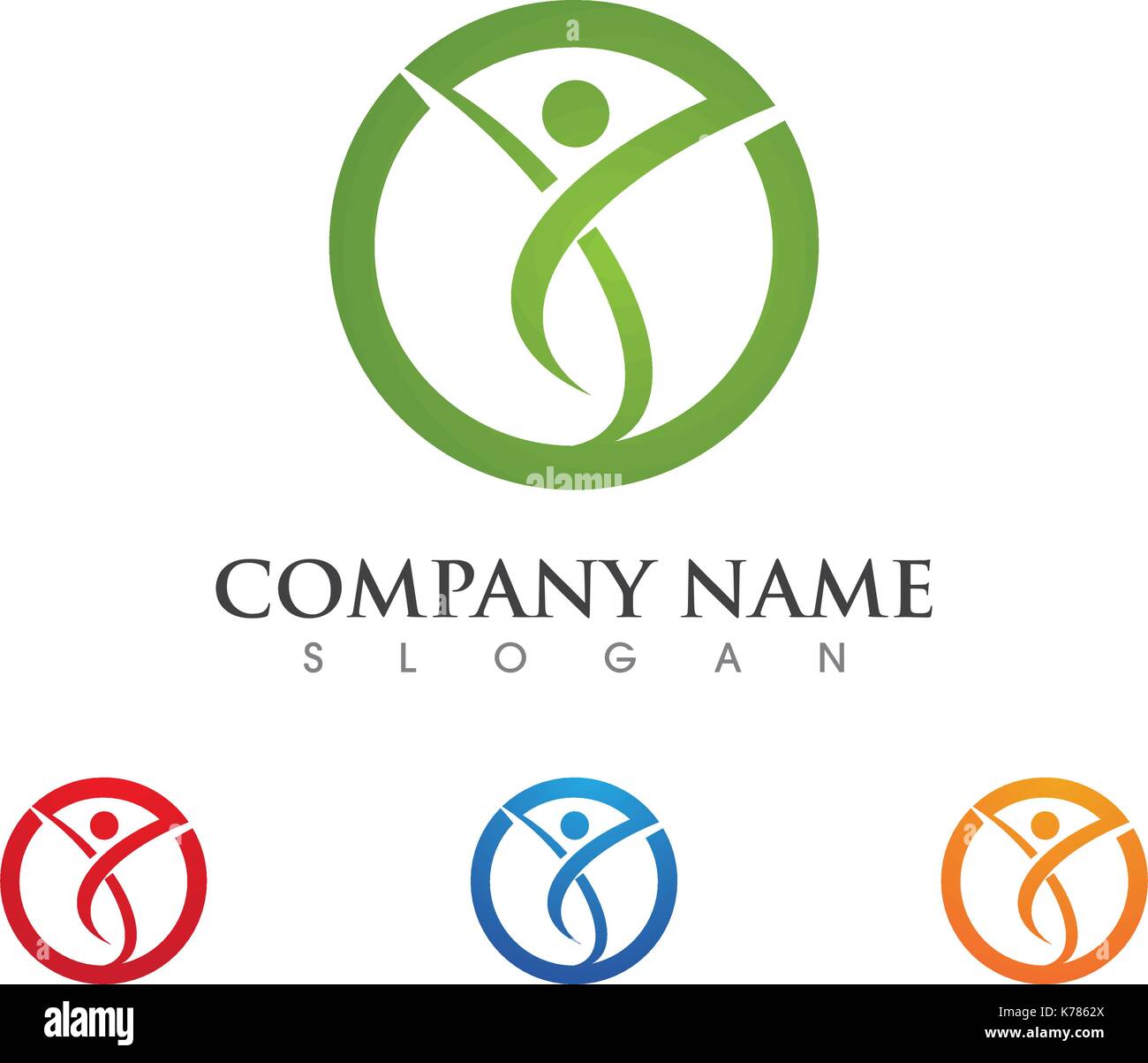 Human character logo sign Health care logo sign Stock Vector Image ...