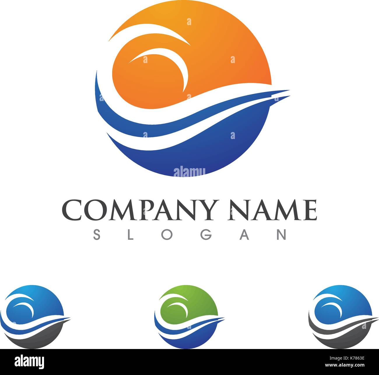 Water Wave symbol and icon Logo Template vector Stock Vector Image ...