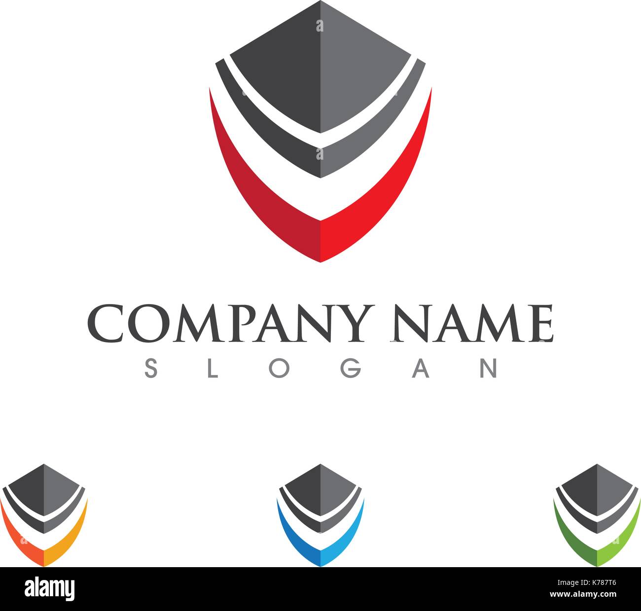 Shield symbol logo template vector illustration Stock Vector Image ...