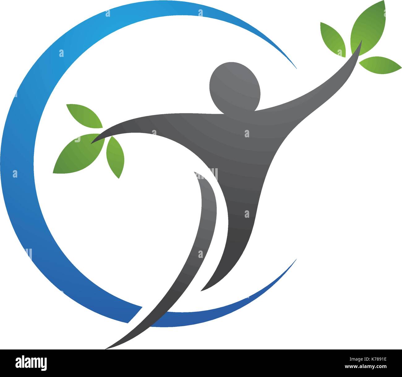 Human character logo sign Health care logo sign Stock Vector Image ...