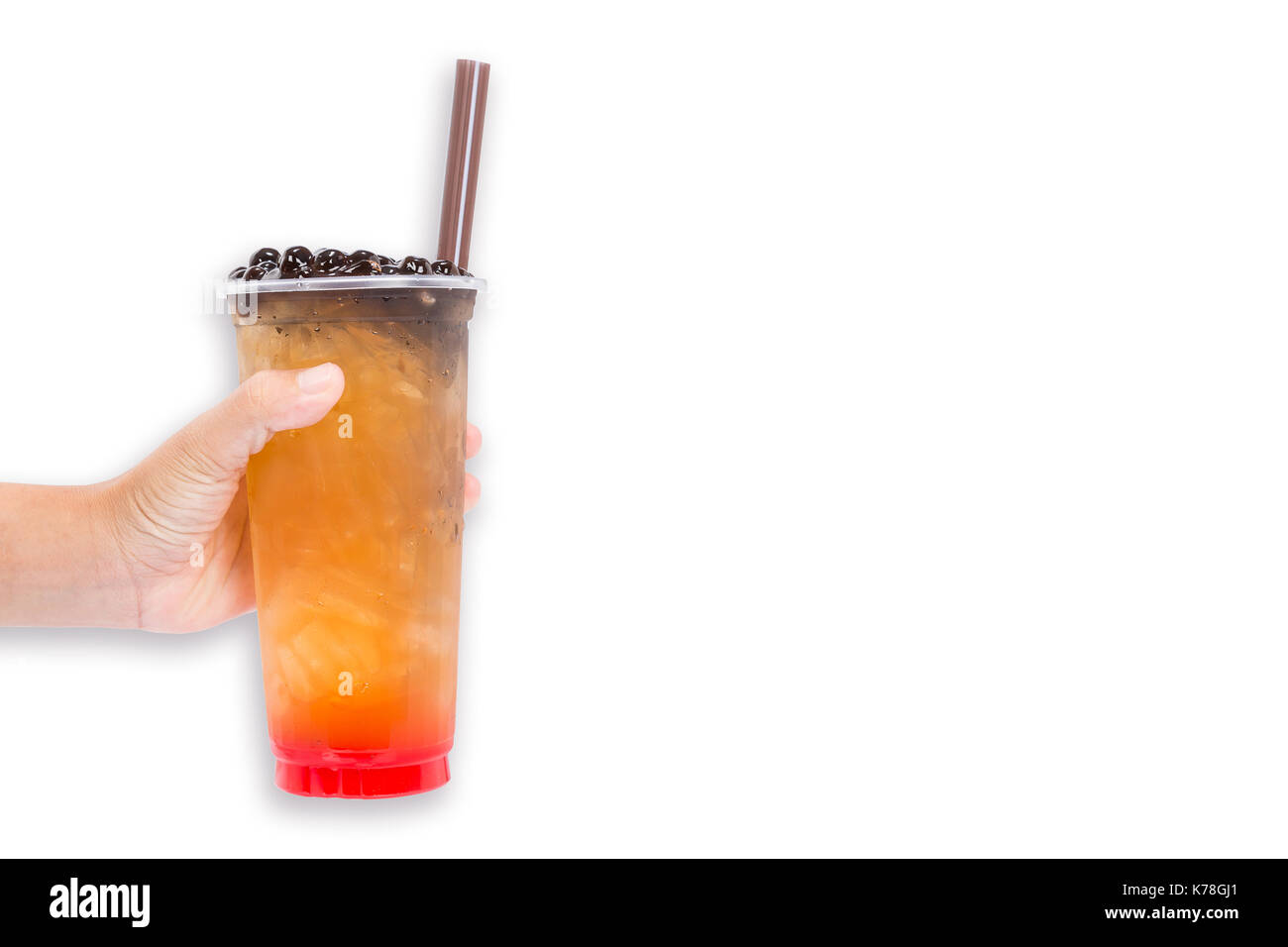 Boba / Bubble tea isolated on white background Stock Photo - Alamy