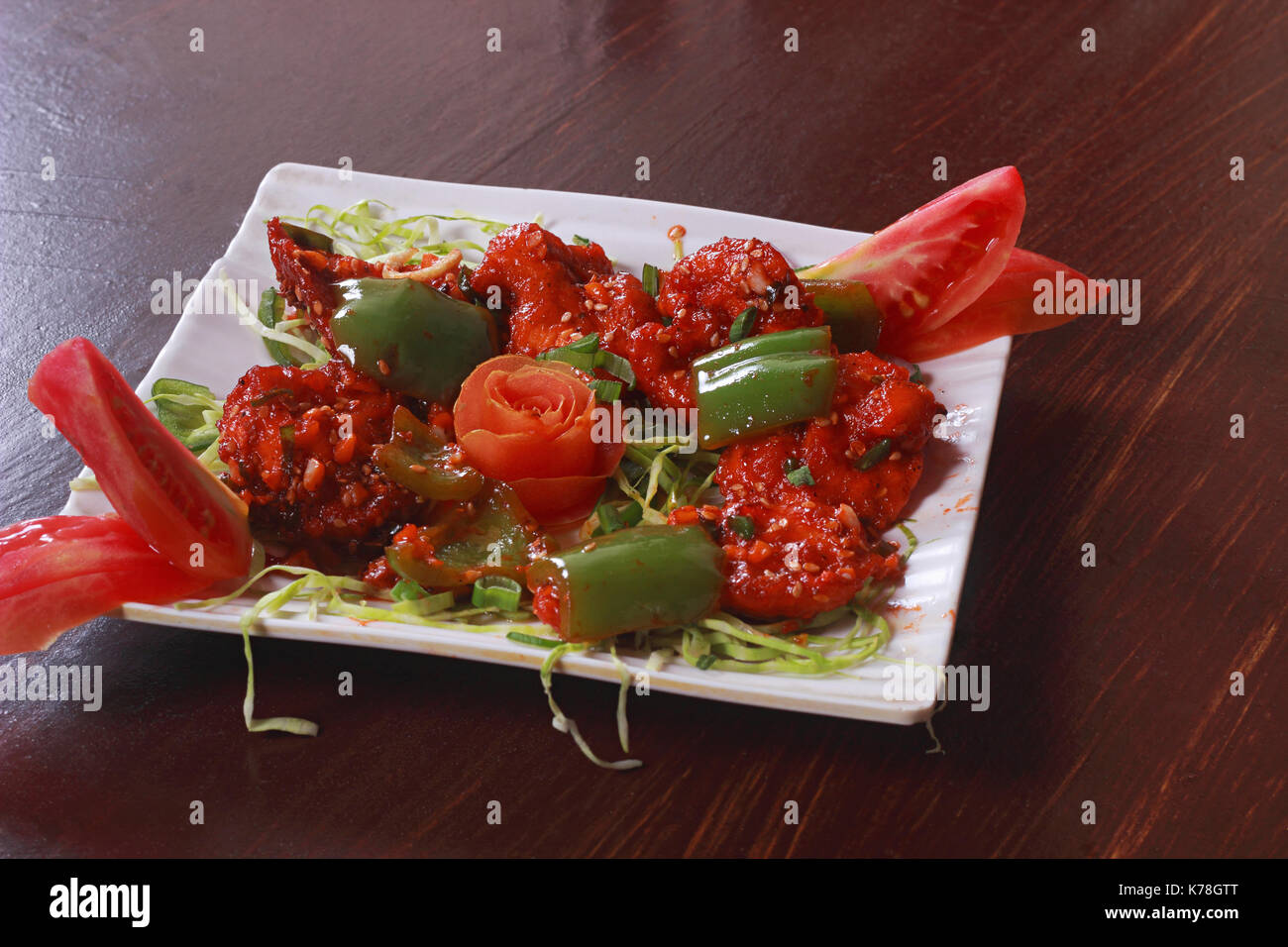 Indian Snack, Chicken 65 Stock Photo - Alamy
