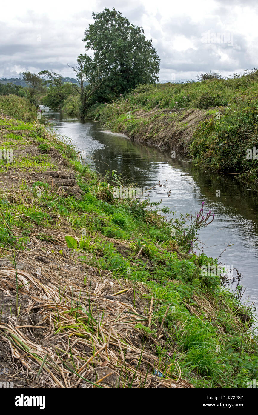 A recently dredged length of river in an attempt to lesson flooding ...