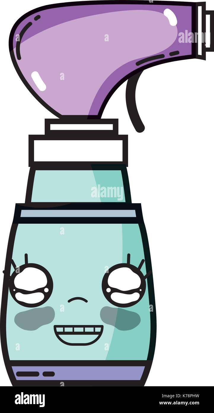 kawaii cute happy spray bottle Stock Vector Image & Art - Alamy