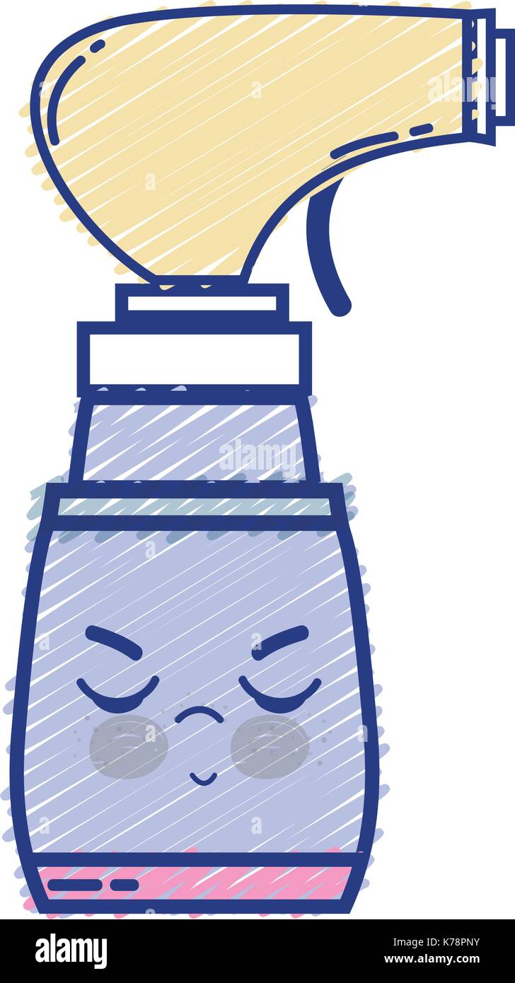 kawaii cute angry spray bottle Stock Vector Image & Art - Alamy