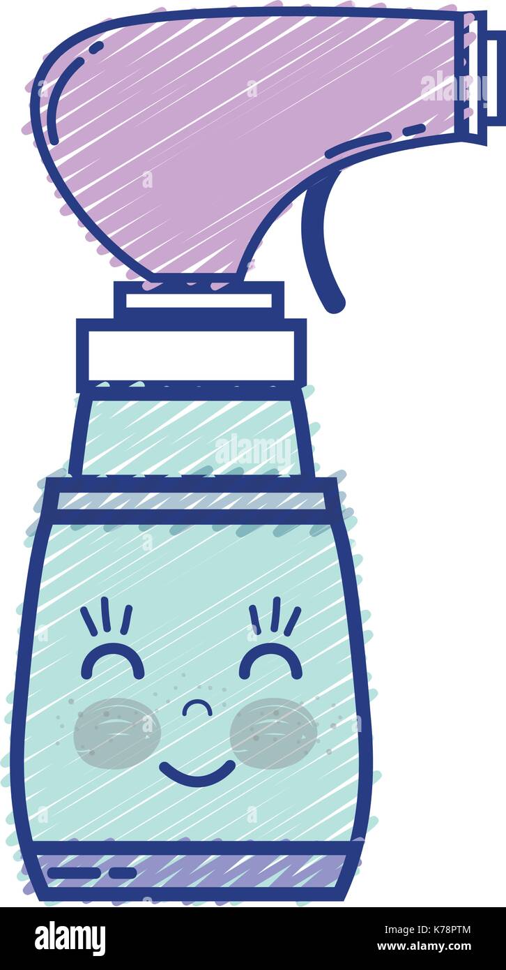 kawaii cute happy spray bottle Stock Vector Image & Art - Alamy
