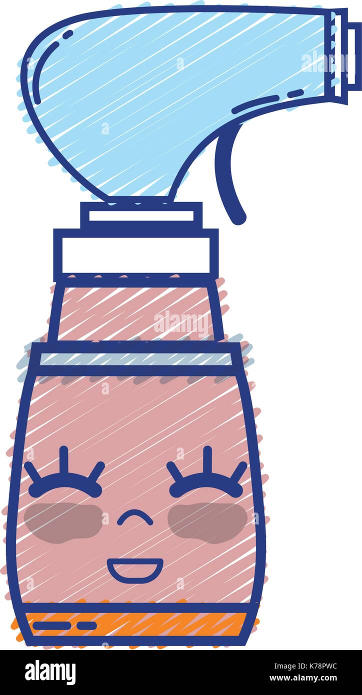 kawaii cute happy spray bottle Stock Vector Image & Art - Alamy