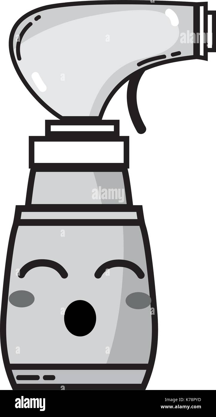 grayscale kawaii cute funny spray bottle Stock Vector Image & Art - Alamy