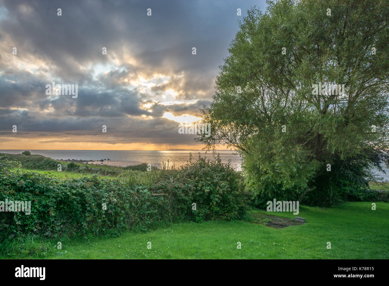 Seascape views over the beach and sea at Lendalfoot near Girvan ...