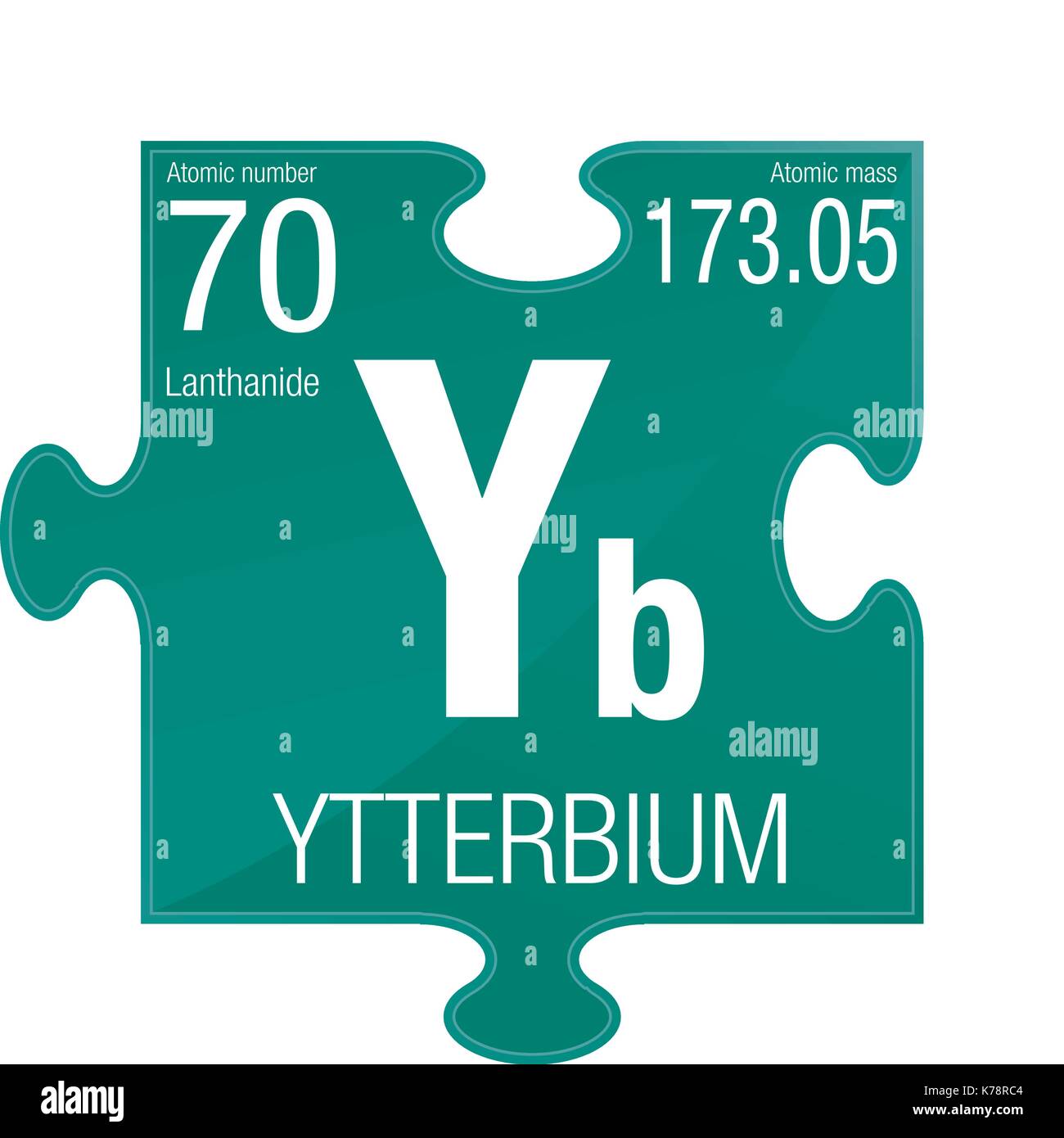 Ytterbium symbol. Element number 70 of the Periodic Table of the ...