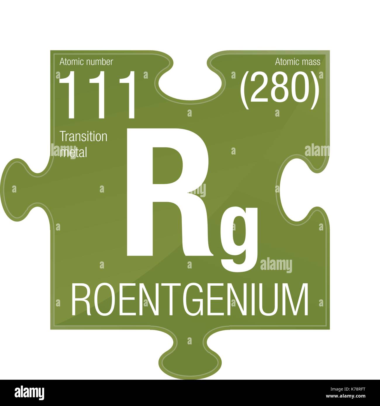 Roentgenium symbol. Element number 111 of the Periodic Table of the ...