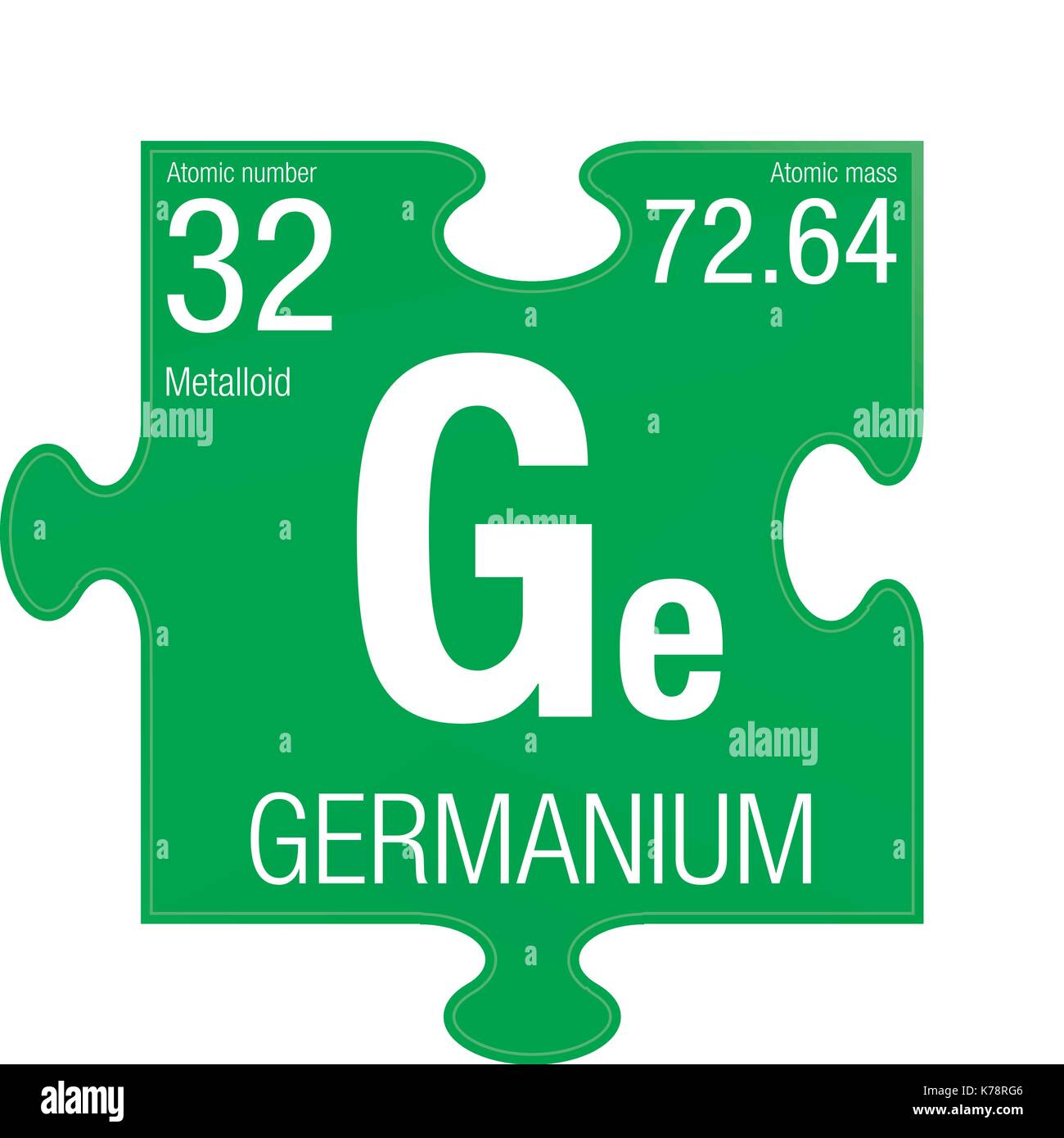 Germanium symbol. Element number 32 of the Periodic Table of the ...