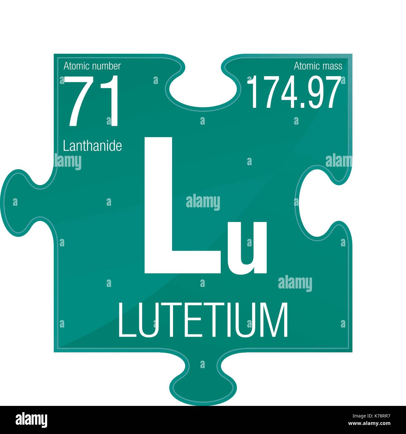 Lutetium symbol. Element number 71 of the Periodic Table of the ...