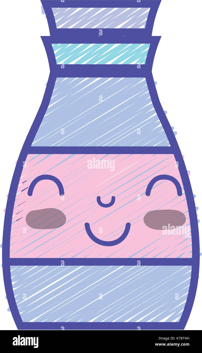 kawaii cute happy beverage bottle Stock Vector Image & Art - Alamy
