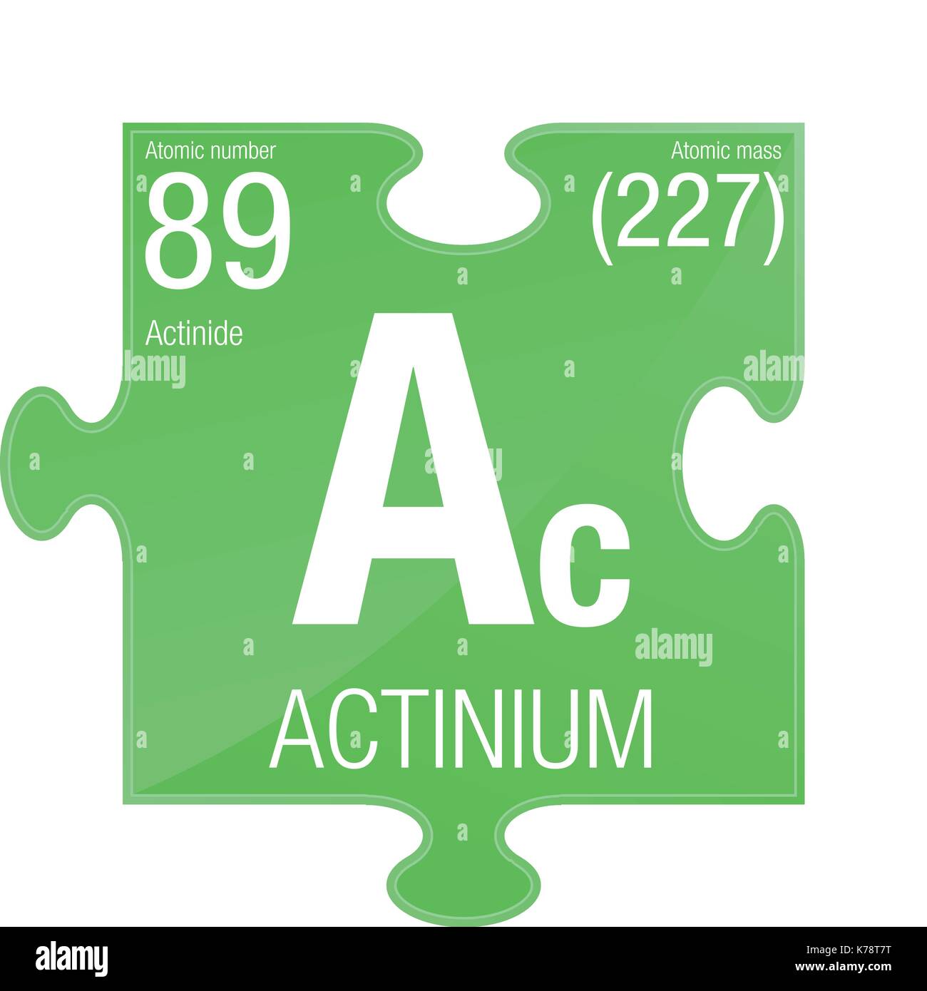 Actinium symbol. Element number 89 of the Periodic Table of the ...