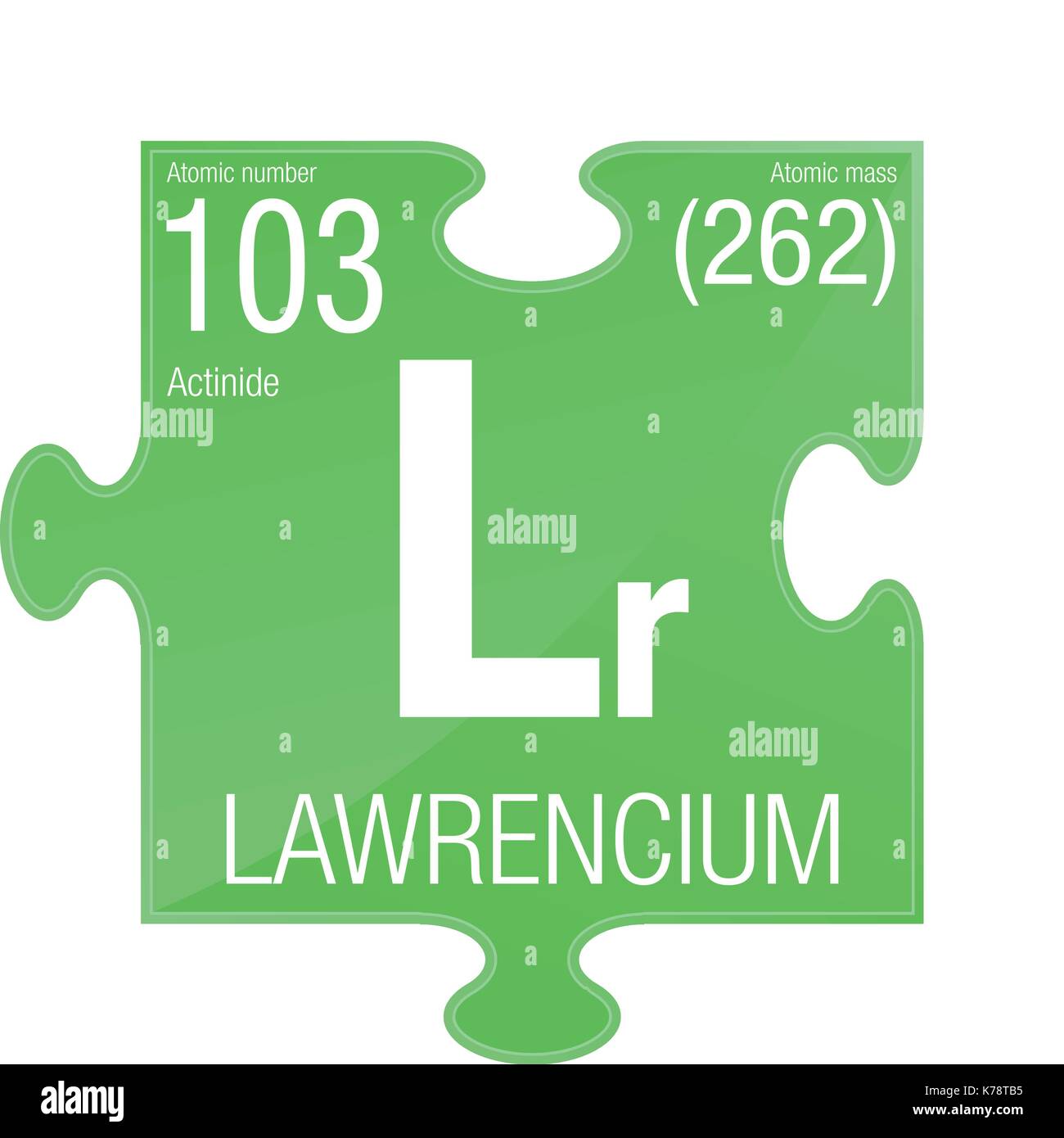 Lawrencium symbol. Element number 103 of the Periodic Table of the ...