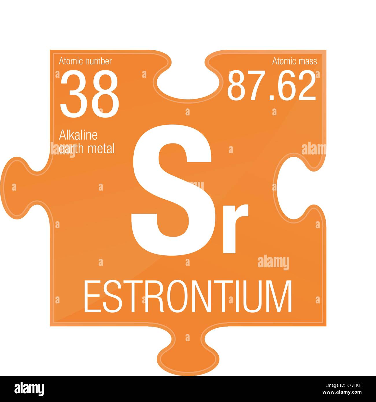 Estrontium symbol. Element number 38 of the Periodic Table of the ...