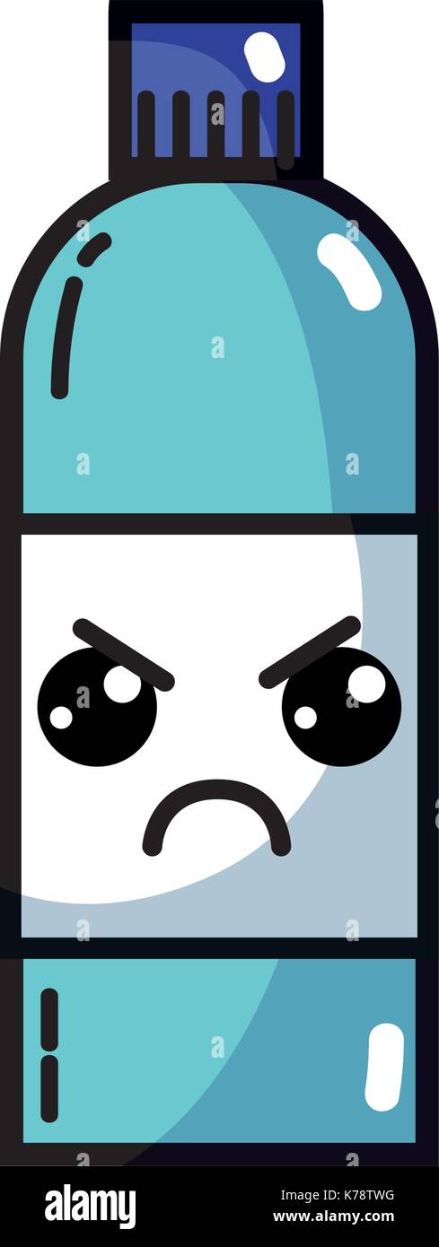 kawaii cute angry beverage bottle Stock Vector Image & Art - Alamy