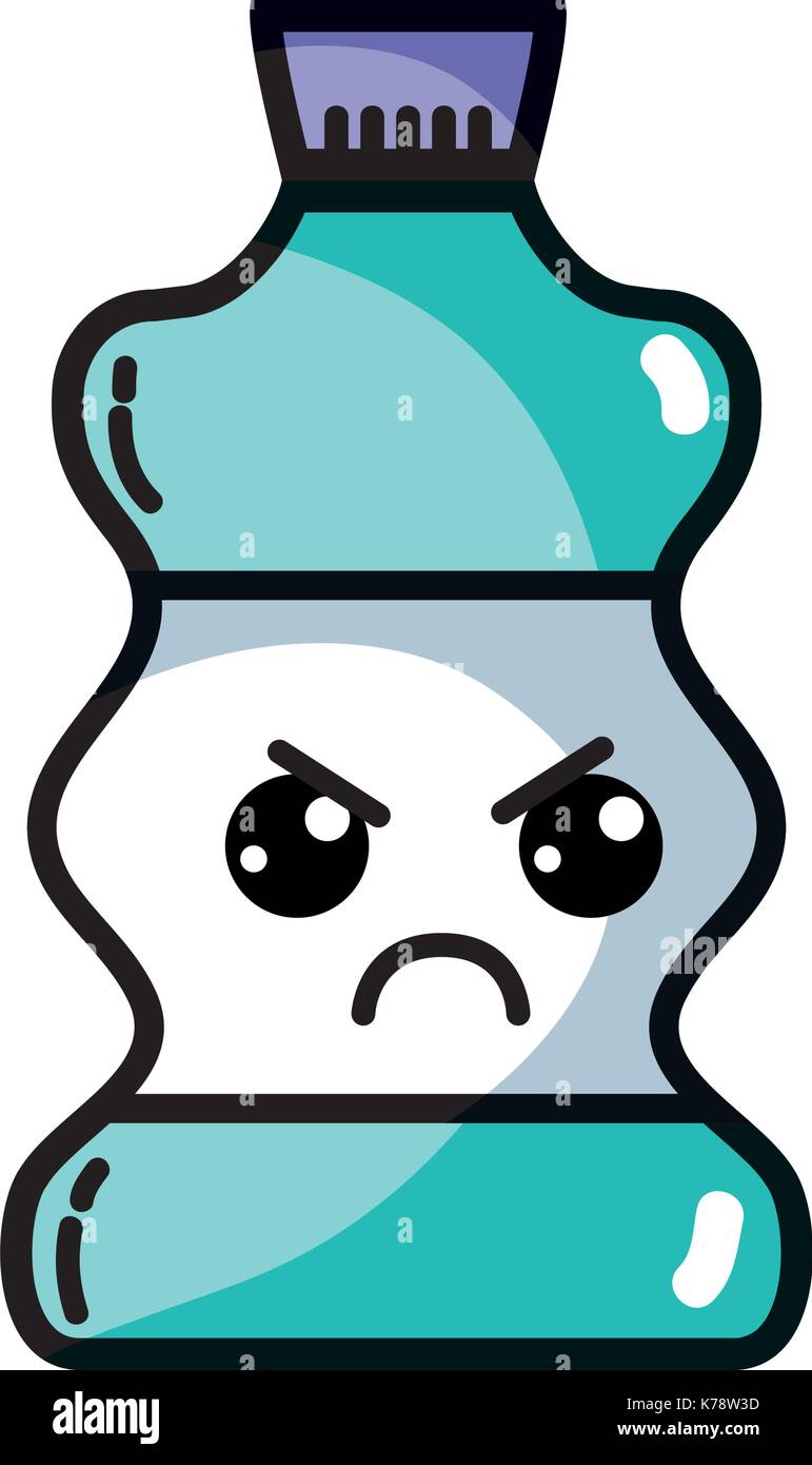 kawaii cute angry beverage bottle Stock Vector Image & Art - Alamy