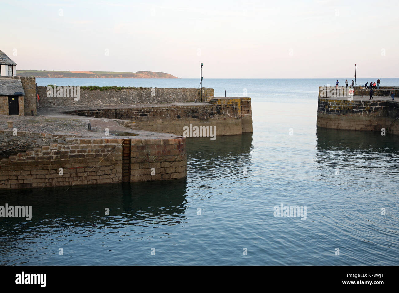 Entrance to the historic Charlestown harbour, Cornwall Stock Photo - Alamy