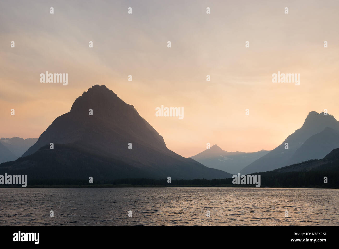 Smoky / hazy conditions in the Many Glacier area of the Glacier ...