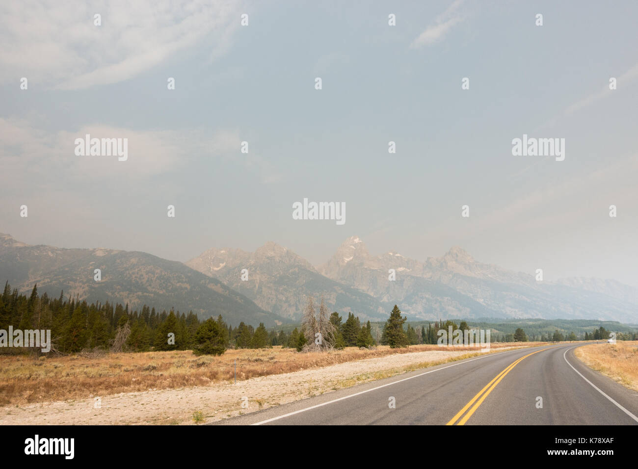 Smoky / hazy conditions in the Grand Teton National Park caused by the ...
