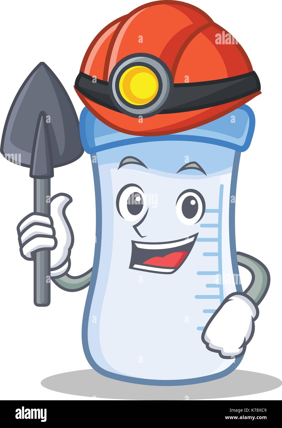 Miner baby bottle character cartoon Stock Vector Image & Art - Alamy